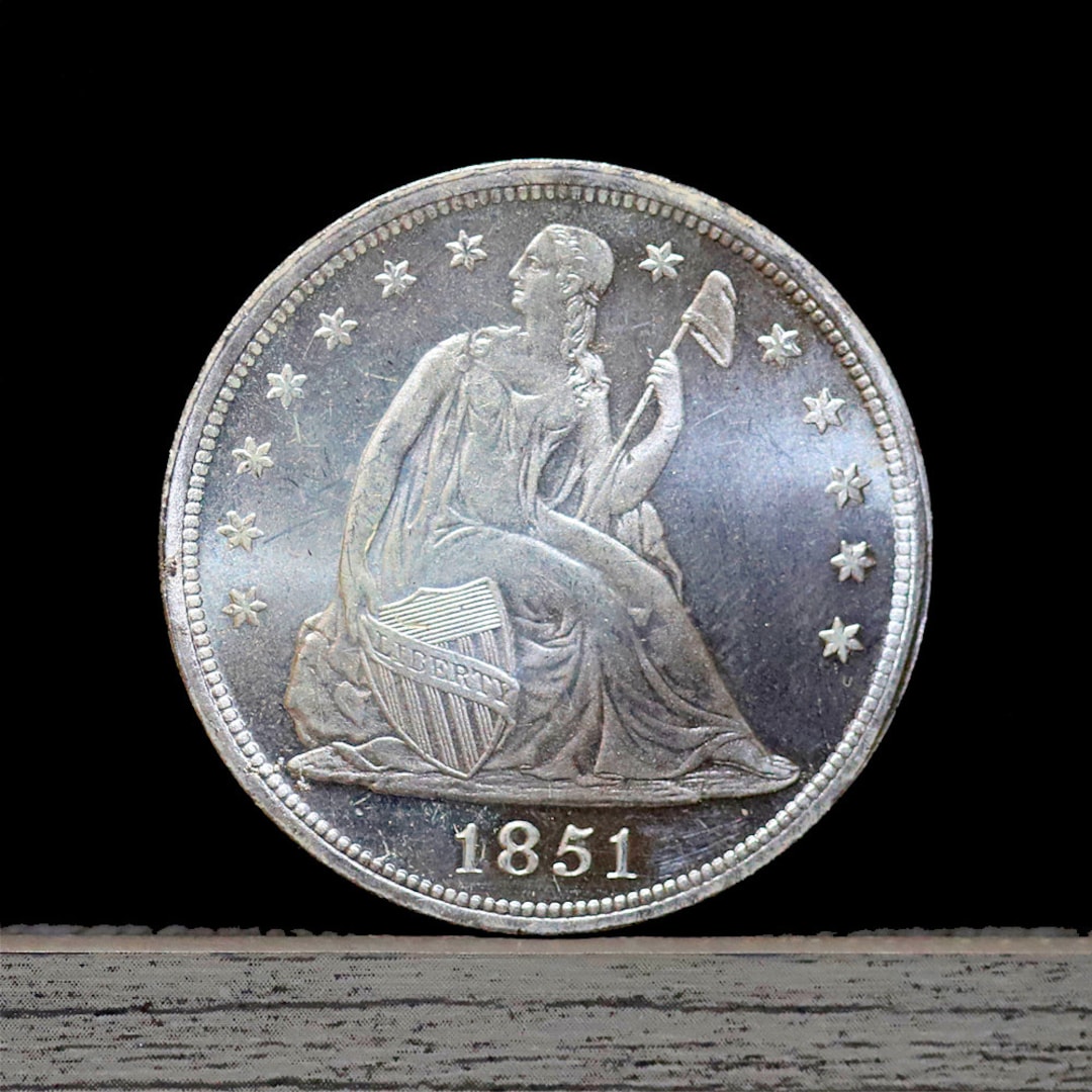 1851-O Seated Liberty Dollar Coin Silver Plated Uncirculated - Etsy