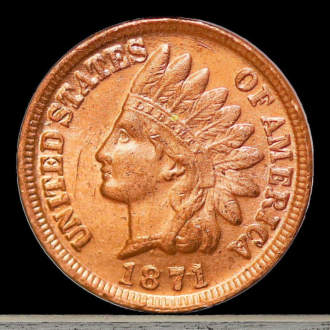 1871 Indian Head Cent Copper Coin - Uncirculated - Etsy