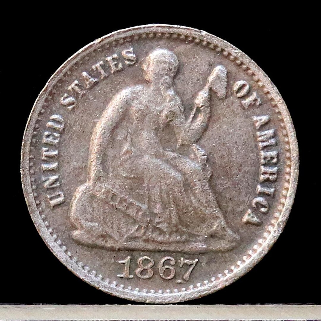 1867-S Seated Liberty Half Dime Silver Plated Coin - Circulated - Etsy