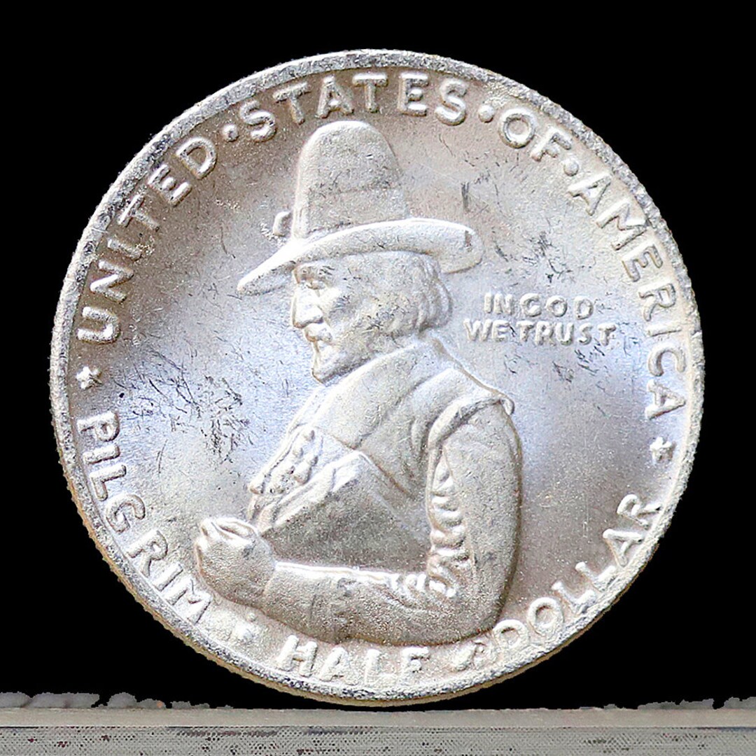 1920 Pilgrim Commemorative Half Dollar Silver Plated Coin ...