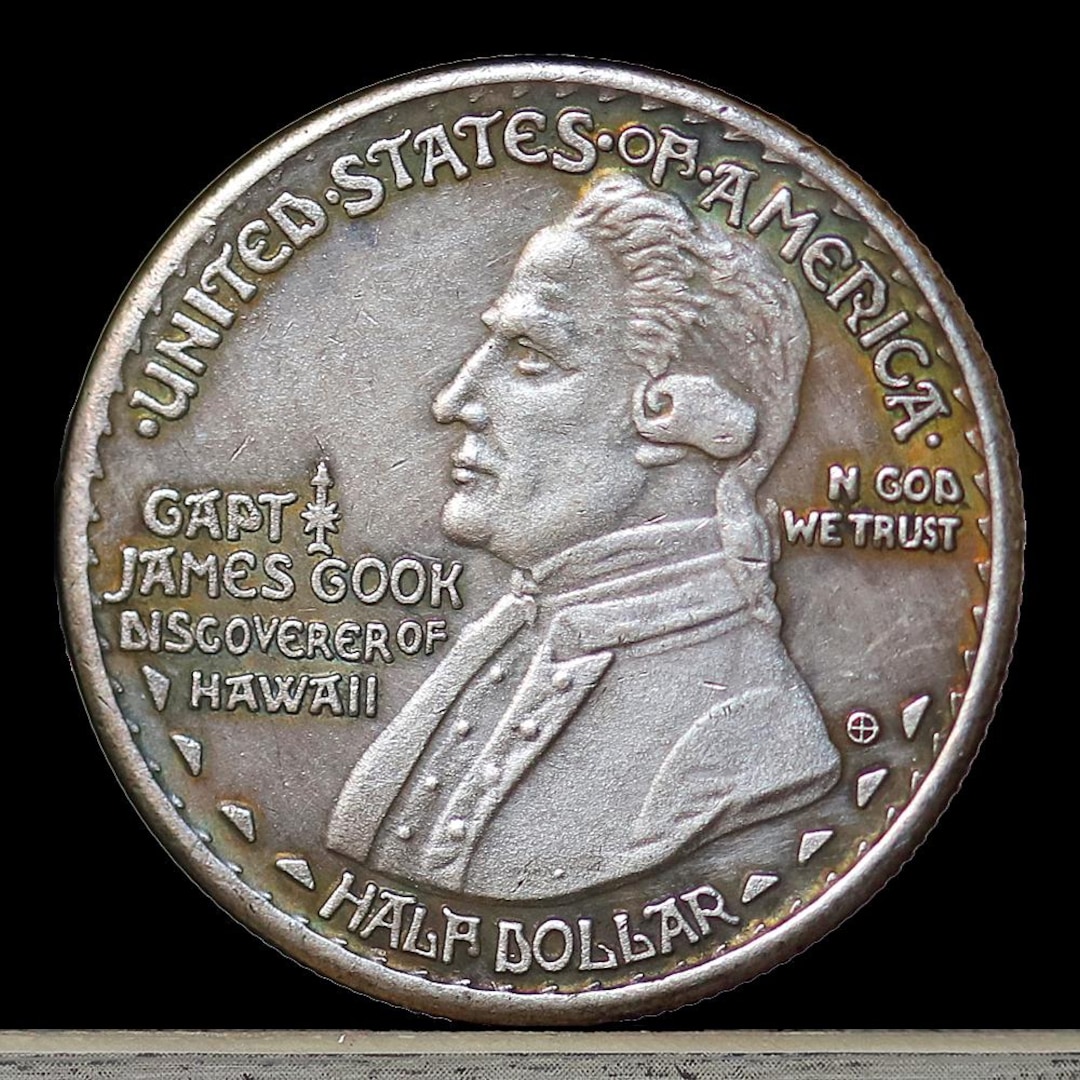 1928 Hawaiian Commemorative Half Dollar Silver Plated Coin - Circulated ...
