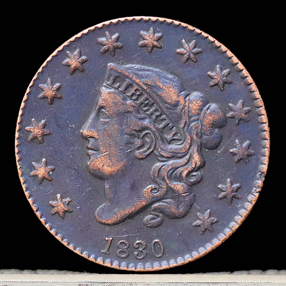 1830 Coronet Head Large Cent Copper Coin - Circulated - Etsy