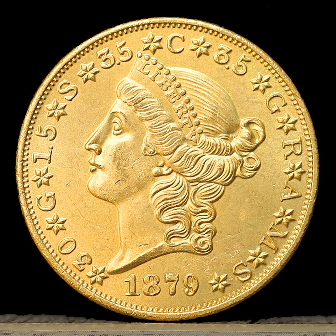 Pattern 1879 Twenty Dollar Liberty Head Gold Plated Coin Uncirculated ...
