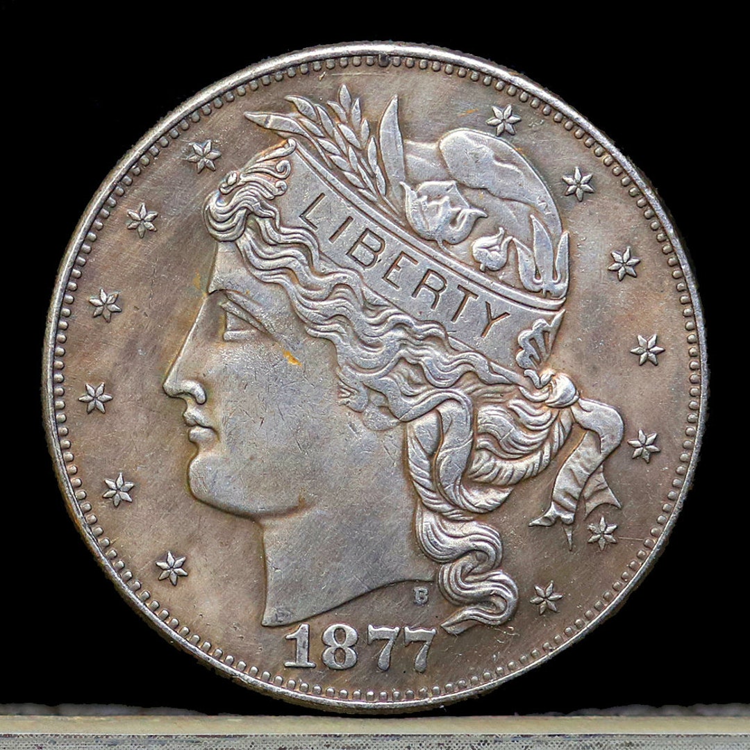 Pattern 1877 Banded Cap Head Half Dollar Silver Plated Coin ...