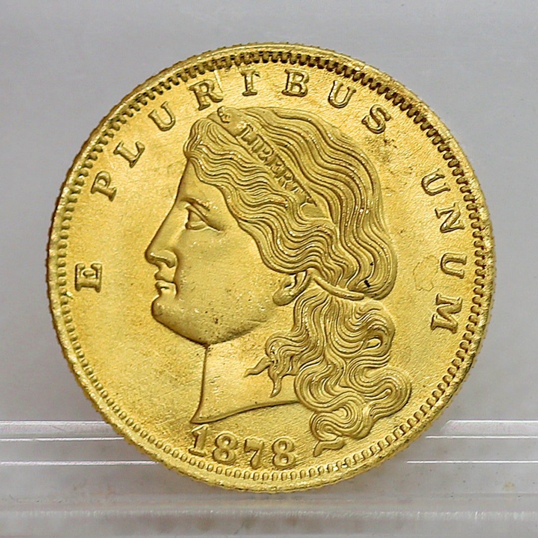 Pattern 1878 Five Dollar Half Eagle Gilt Type 2 Gold Plated Coin ...