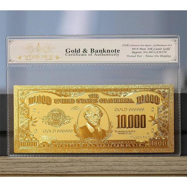 24k Gold Banknote - Etsy