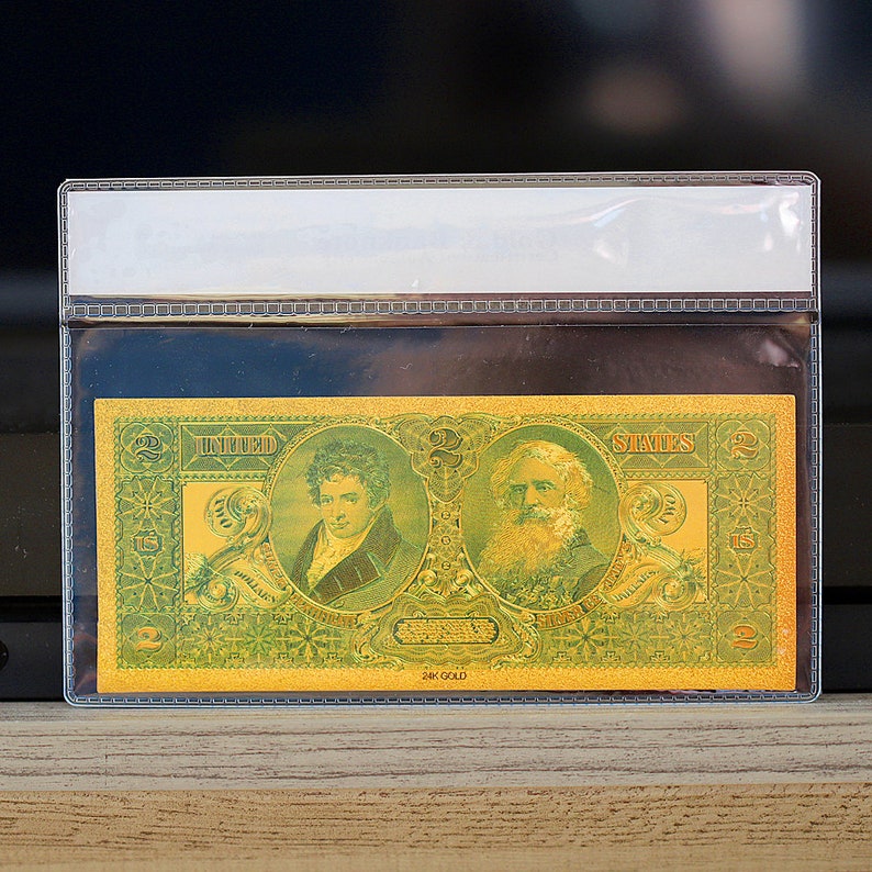 100mg 24K Gold 1896 2 Dollar Bill Silver Certificate Banknote - Etsy