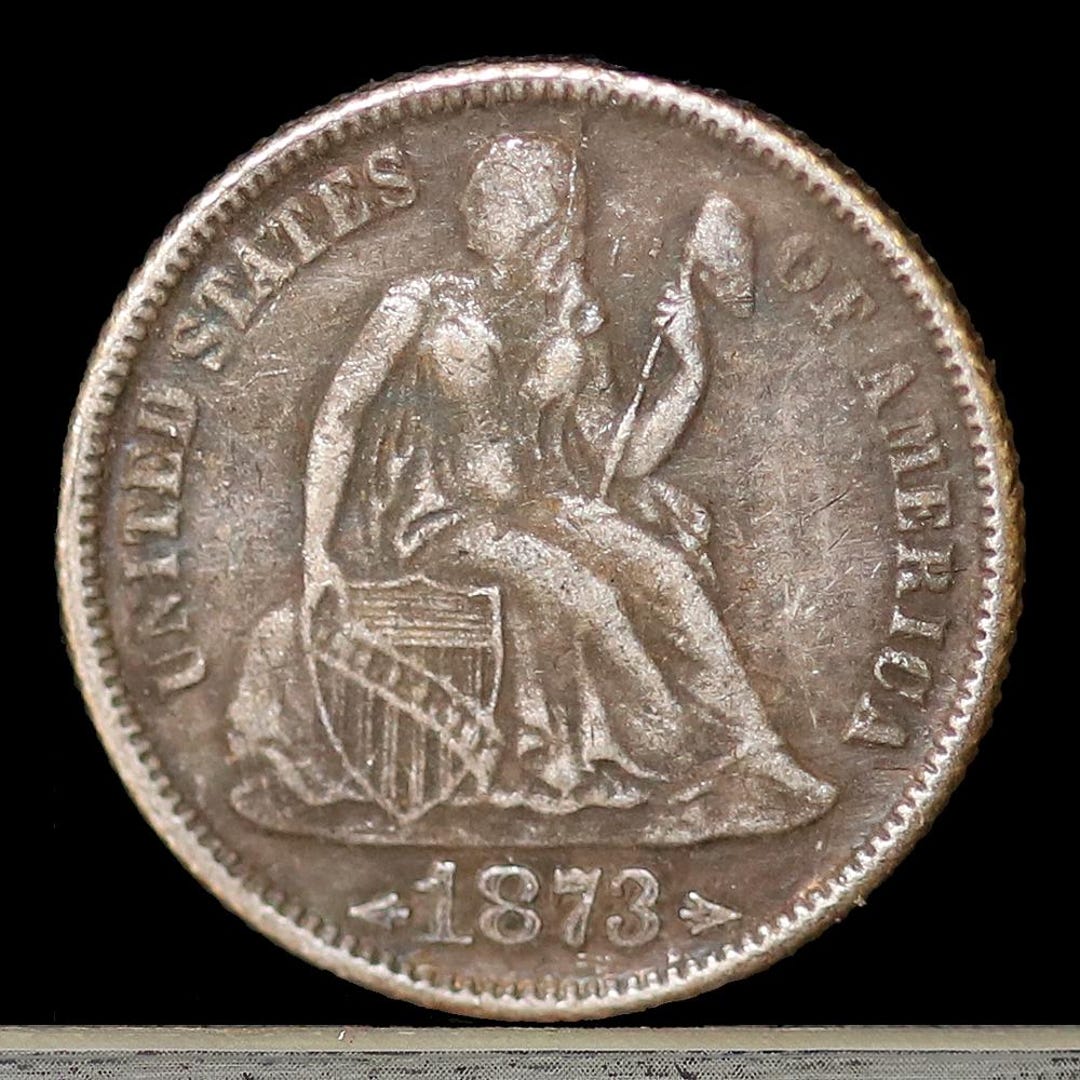 1873-CC Seated Liberty Dime Silver Plated Coin Circulated - Etsy