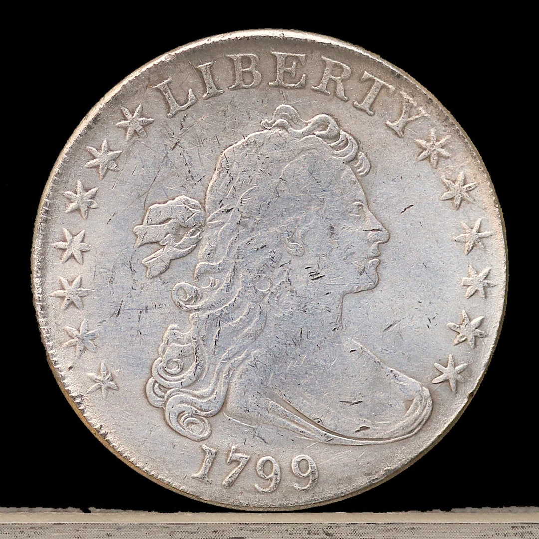 1799 Draped Bust Dollar Heraldic Eagle Silver Plated Coin - Circulated ...