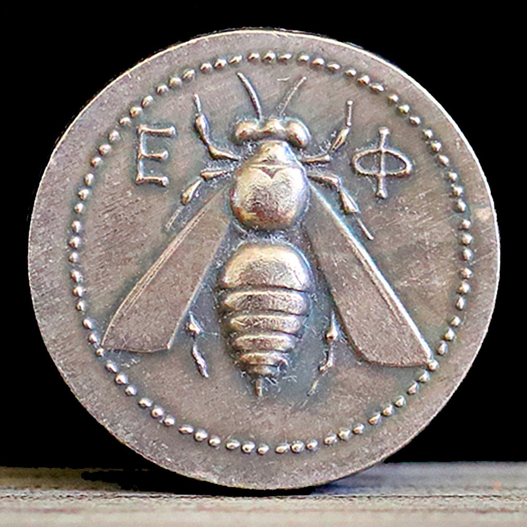 405-390 BC Ancient Greece Ionia, Ephesos Bee Coin - Silver Plated ...