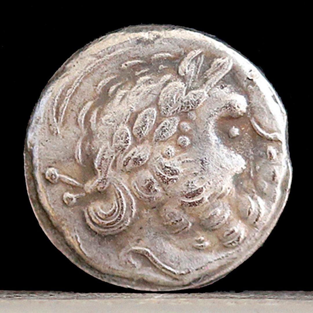 300-200 BC Small Ancient Greek Coin Head of Zeus - Silver Plated ...