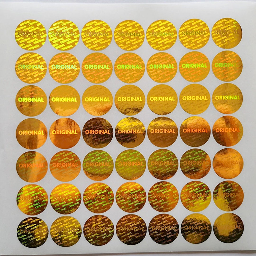 100 Gold Security Hologram Stickers Original Tamper Evident Warranty ...