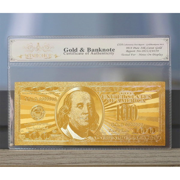 24k Gold Banknote - Etsy