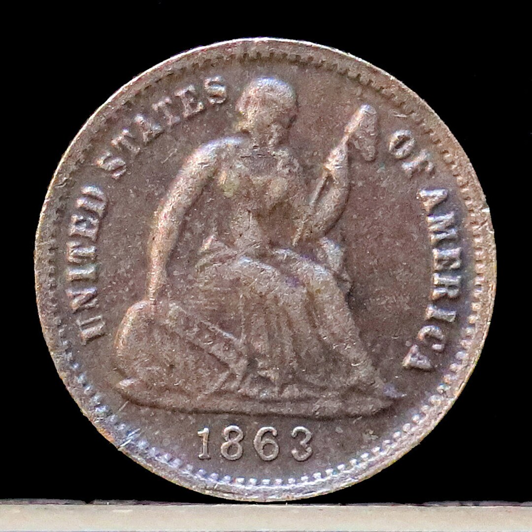 1863-S Seated Liberty Half Dime Silver Plated Coin - Circulated - Etsy