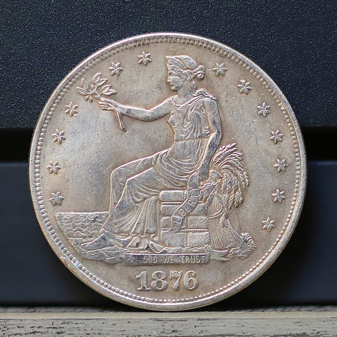 1876 Trade Dollar Silver Plated Coin Circulated - Etsy