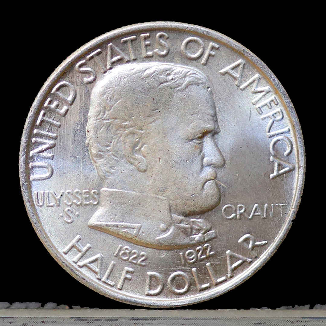 1922 Grant Commemorative Half Dollar Silver Plated Coin - Uncirculated ...