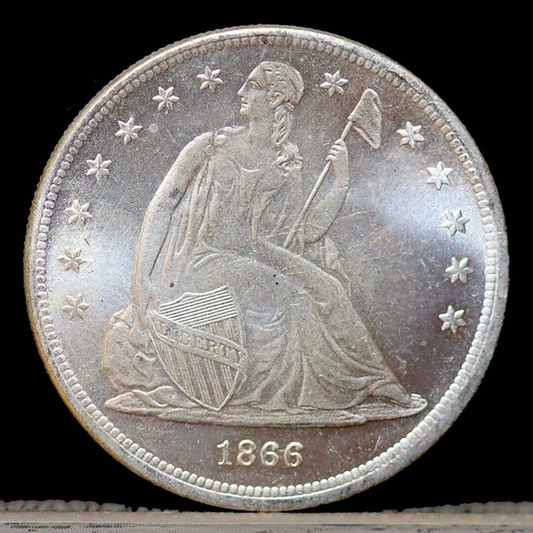 1866 Seated Liberty Dollar Silver Plated Coin - Uncirculated - Etsy