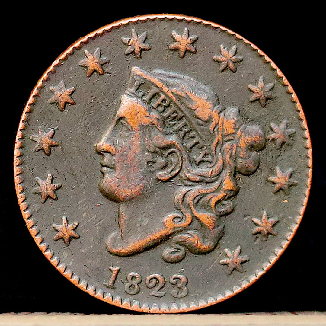 1823 Coronet Head Large Cent Copper Coin Circulated - Etsy