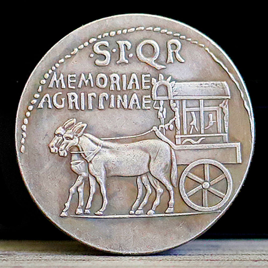 37-41 AD Large Ancient Roman Coin Agrippina Senior Caesaris Avgvsti ...