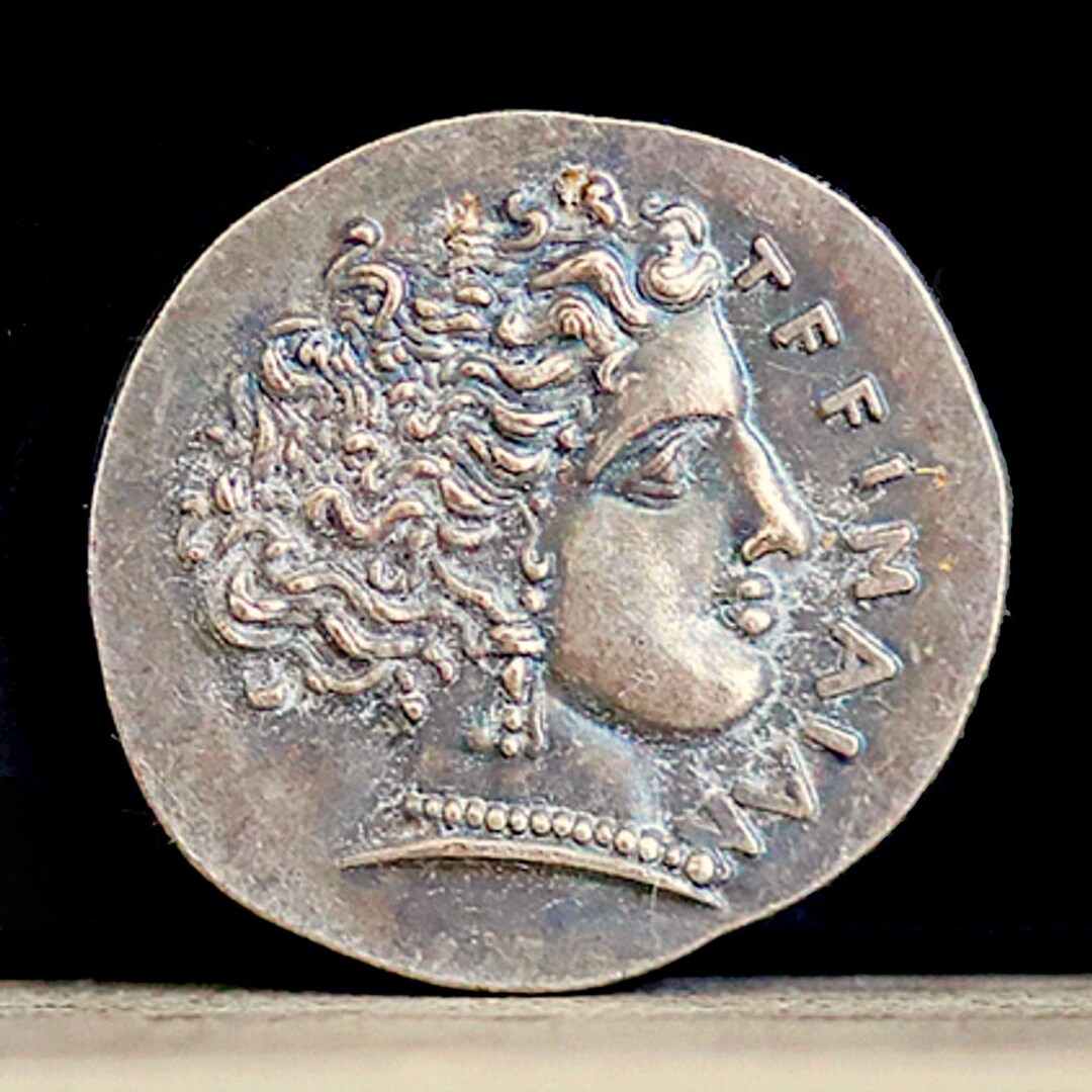 310-307 BC Ancient Greek Coin Head of Persephone - Silver Plated ...