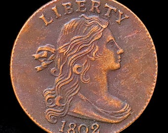 1797 Draped Bust Large Cent Copper Coin Circulated - Etsy
