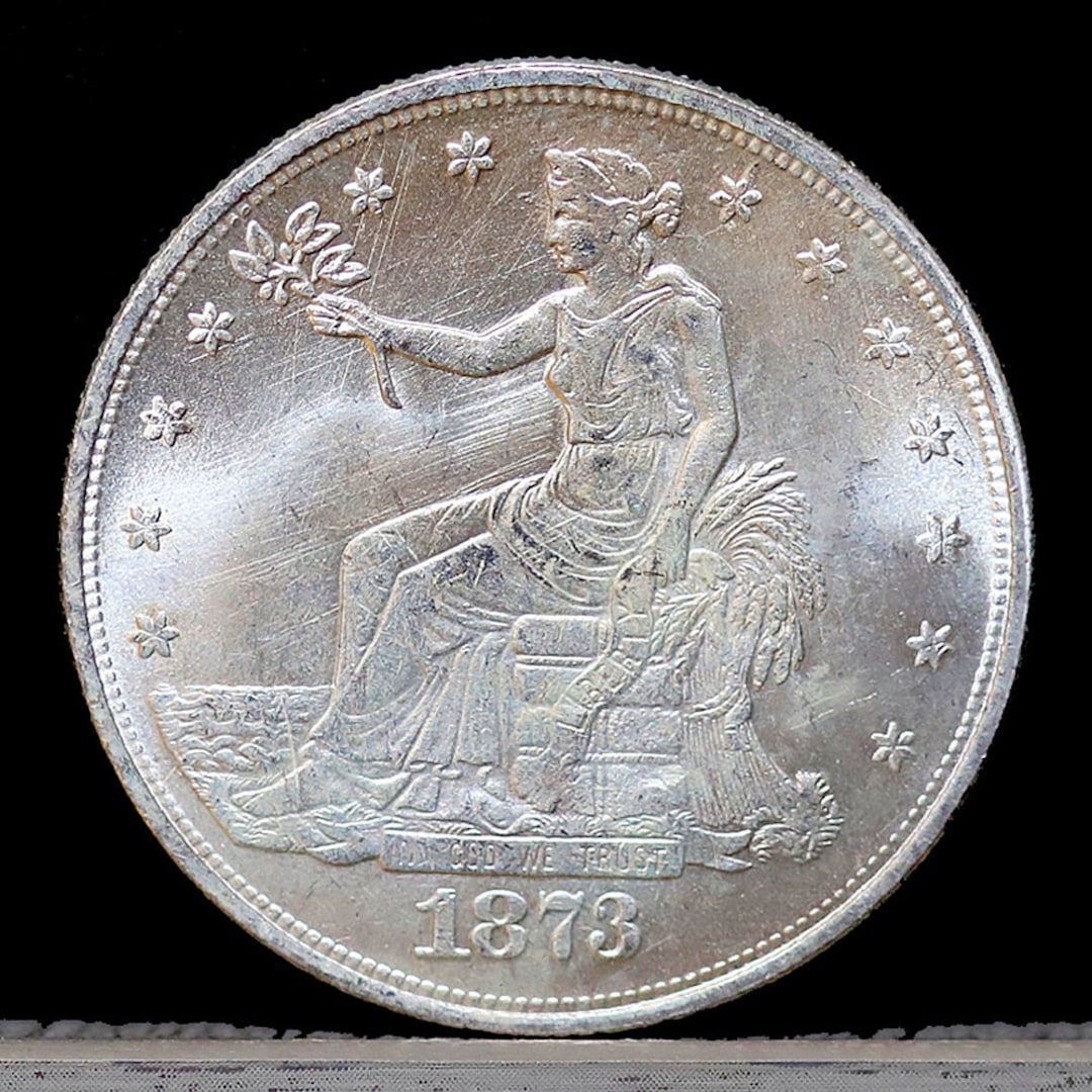 1873 Trade Dollar Silver Plated Coin - Uncirculated - Etsy