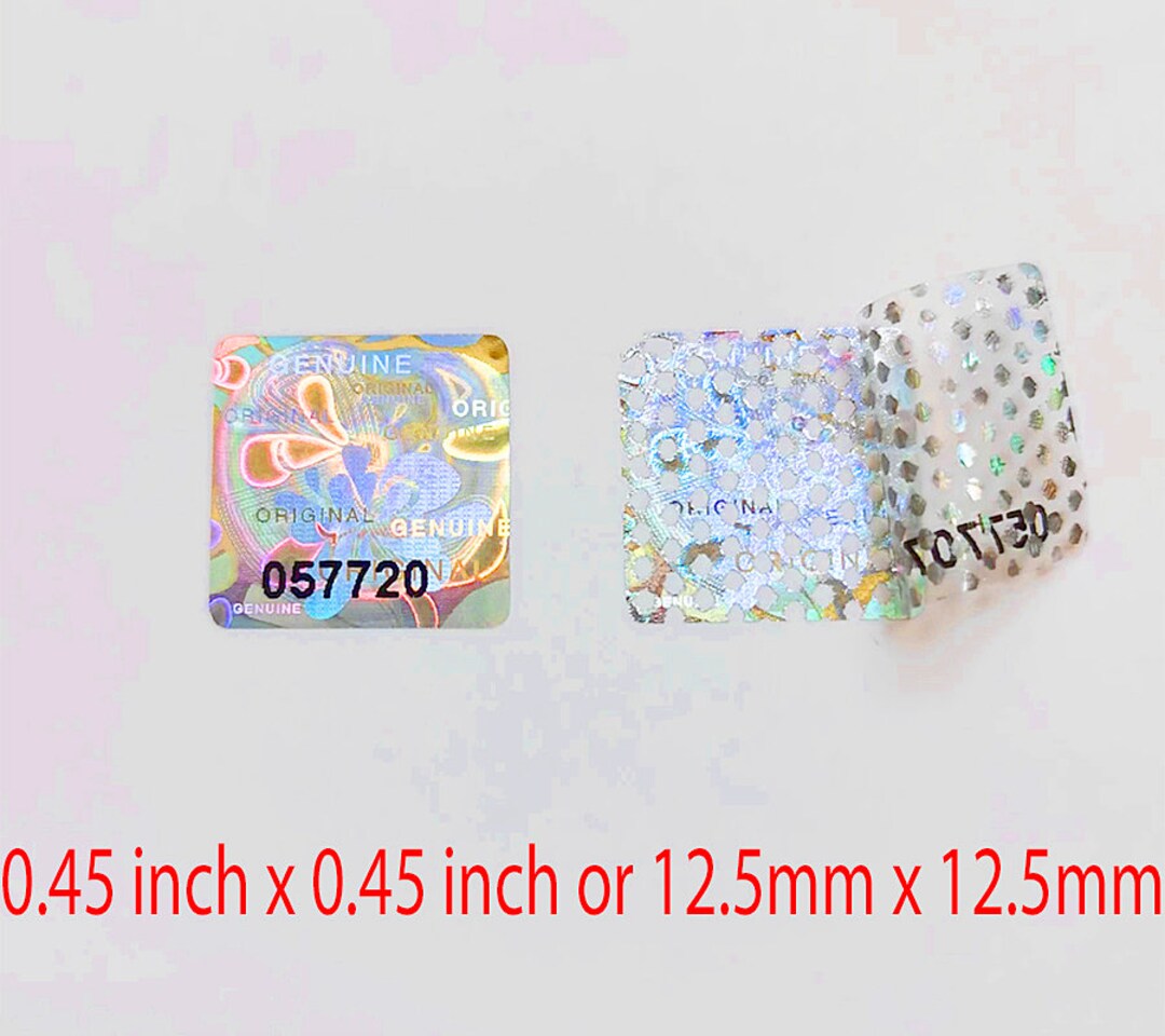 100 Security Hologram Stickers Serial Numbers Tamper Evident Warranty ...