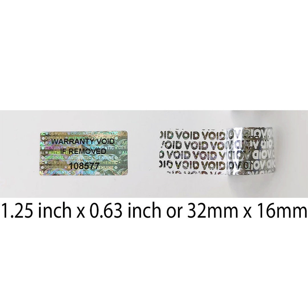 100 Security Hologram Stickers Serial Numbers Warranty Void If Removed ...