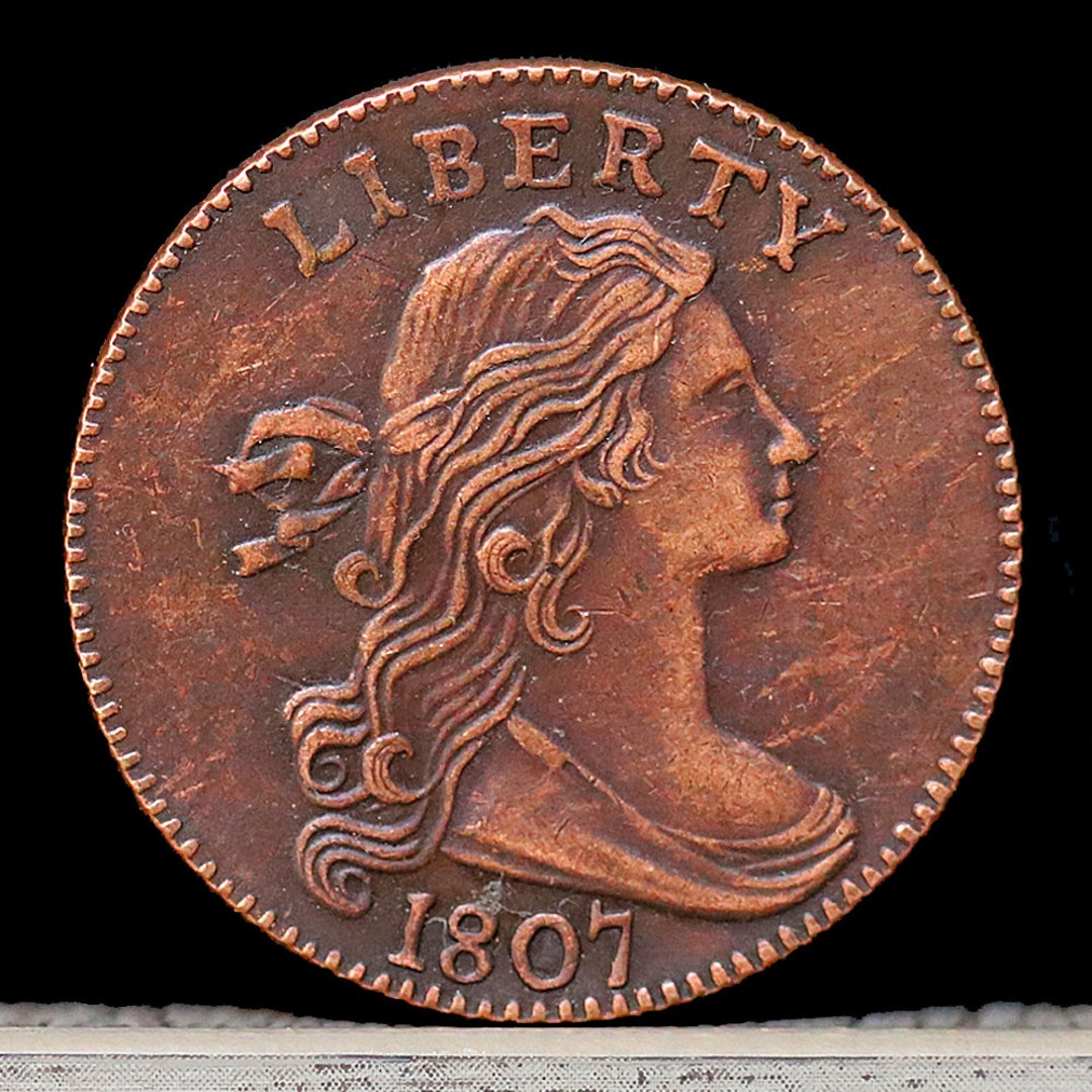 1807 Draped Bust Large Cent Copper Coin Circulated - Etsy