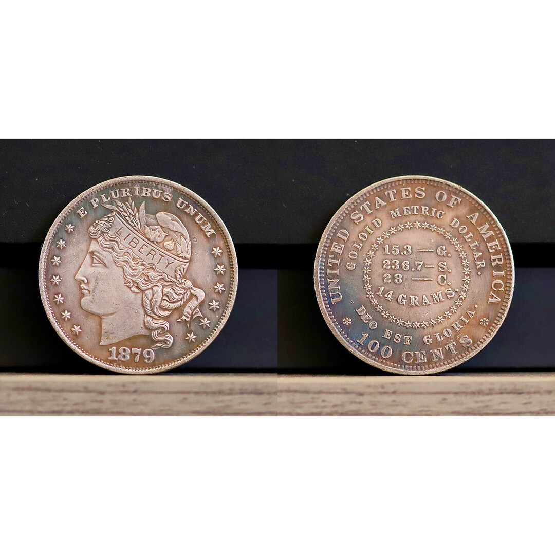 Pattern 1879 Goloid Metric Dollar Silver Plated Coin - Etsy