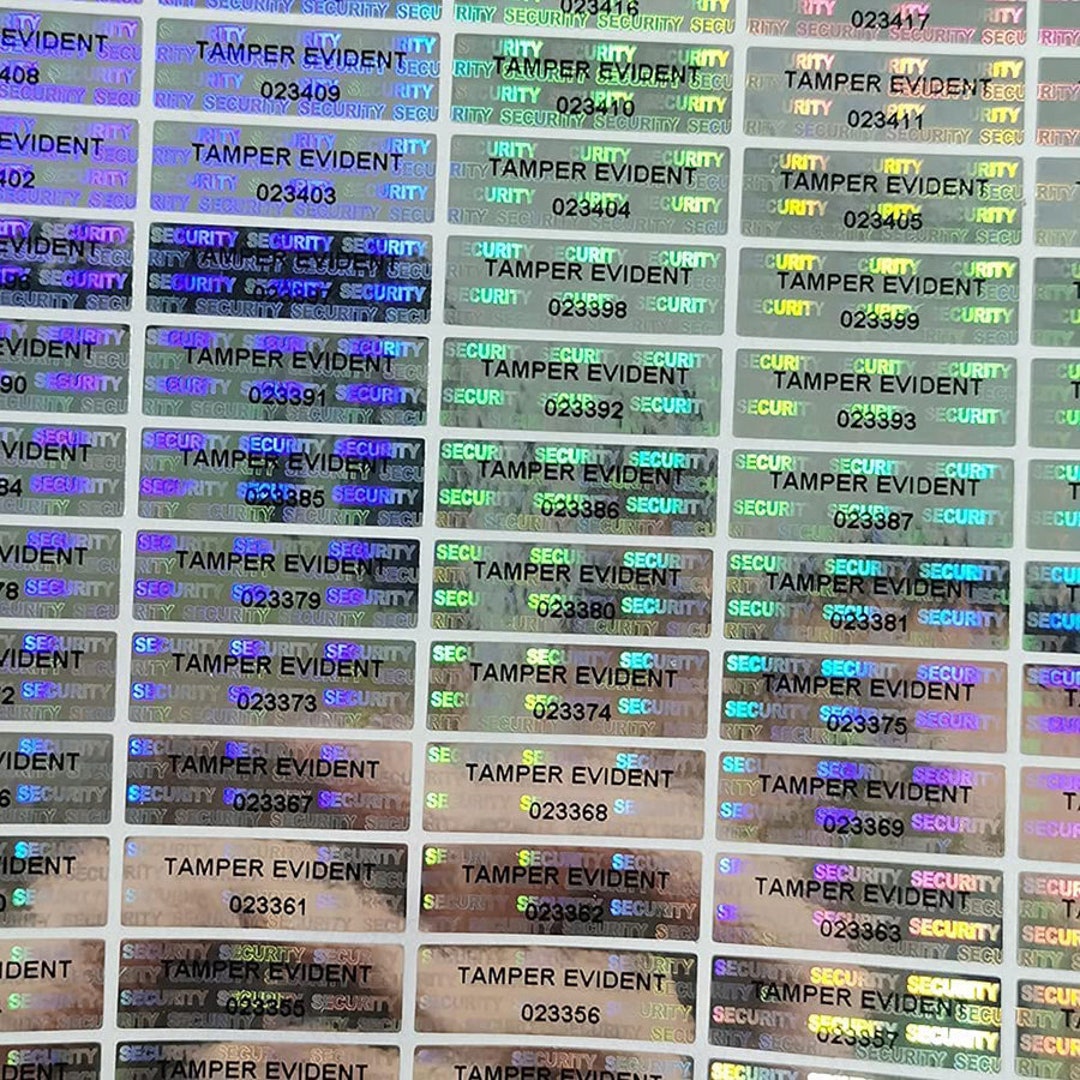 100 Security Hologram Stickers Serial Numbers Tamper Evident Warranty ...