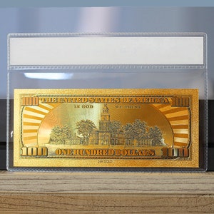100mg 24K Gold Jesus Christ on a 100 One Hundred Dollar Bill With White ...