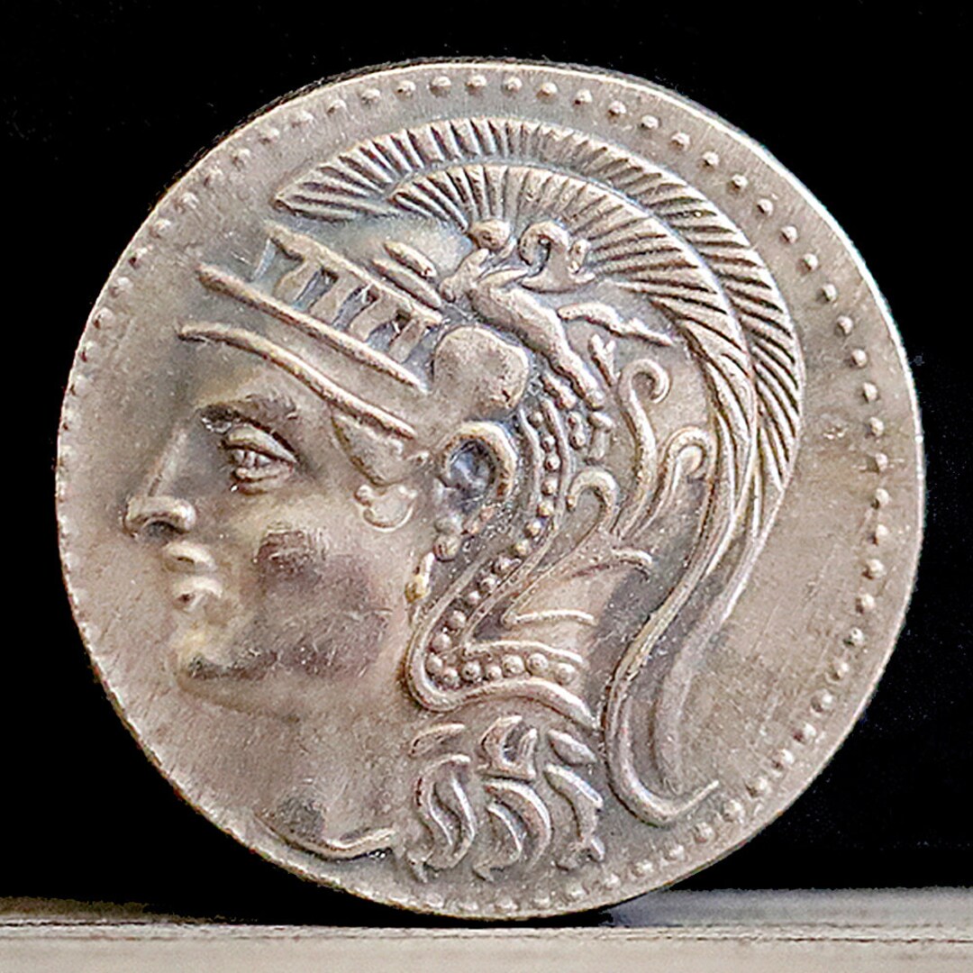 165-50 BC Ancient Greece Helmeted Head of Athena Coin - Silver Plated ...