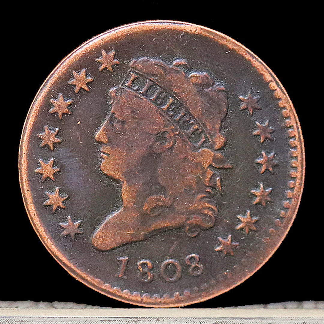 1808 Classic Head Large Cent Copper Coin - Circulated - Etsy