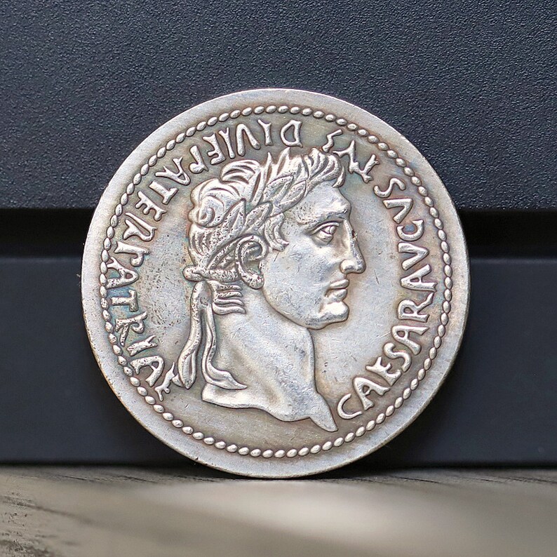 8-10 AD Large Ancient Roman Coin Emperor Caesar Tiberius - Etsy