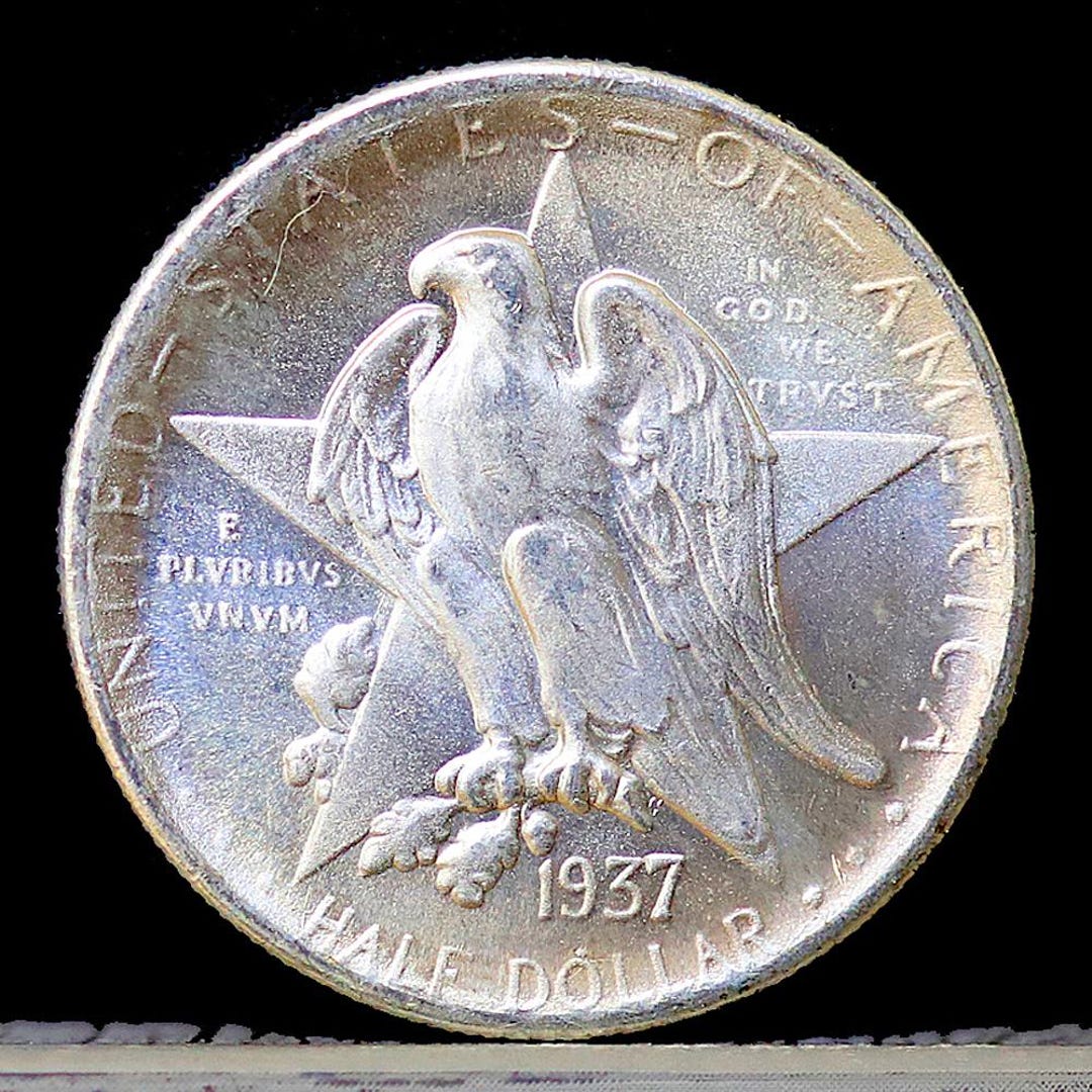 1937-D Texas Commemorative Half Dollar Coin Silver Plated ...