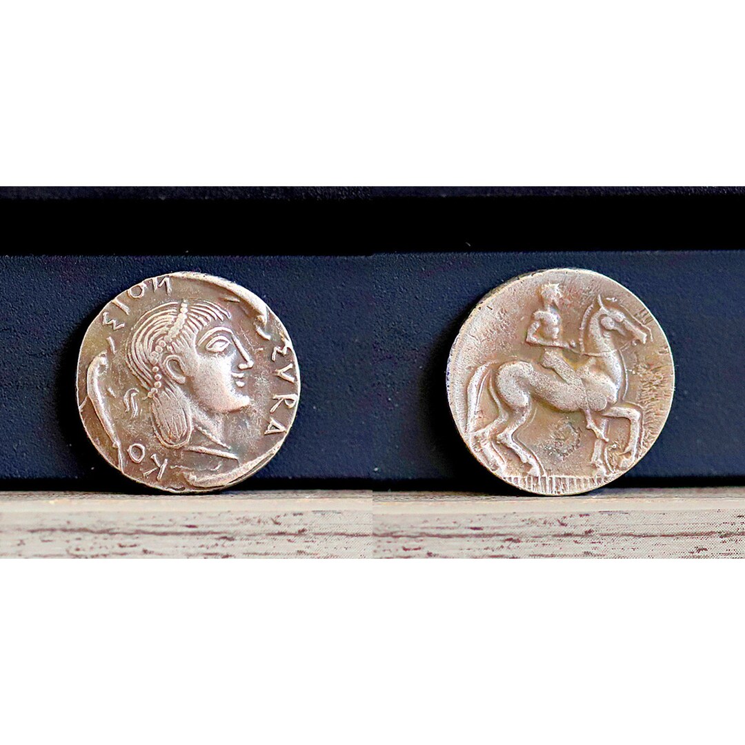 475-450 BC Ancient Greek Coin Nymph Arethusa Sicily Silver - Etsy