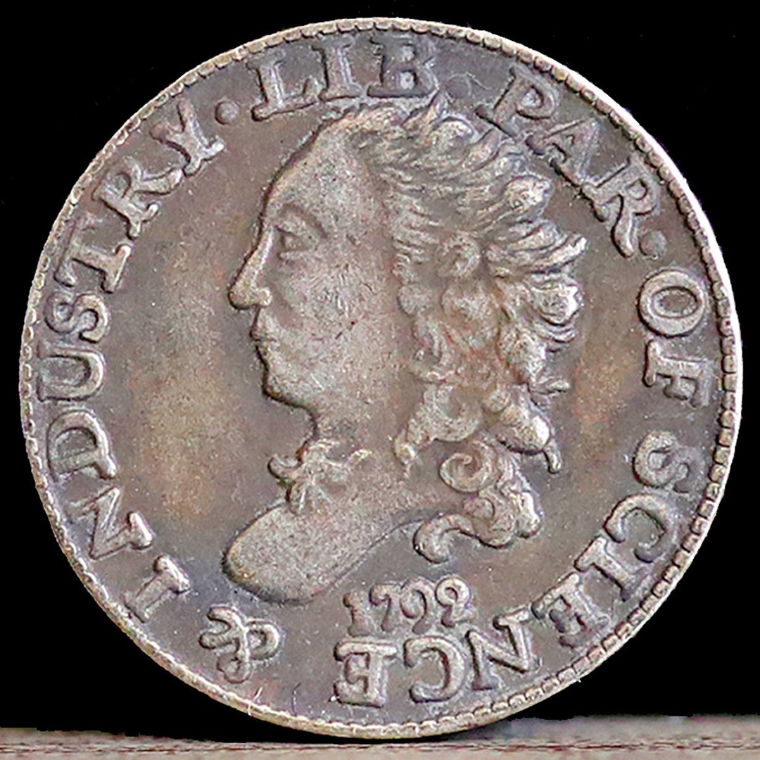 1792 Flowing Hair Half Disme Silver Plated Coin - Circulated - Etsy