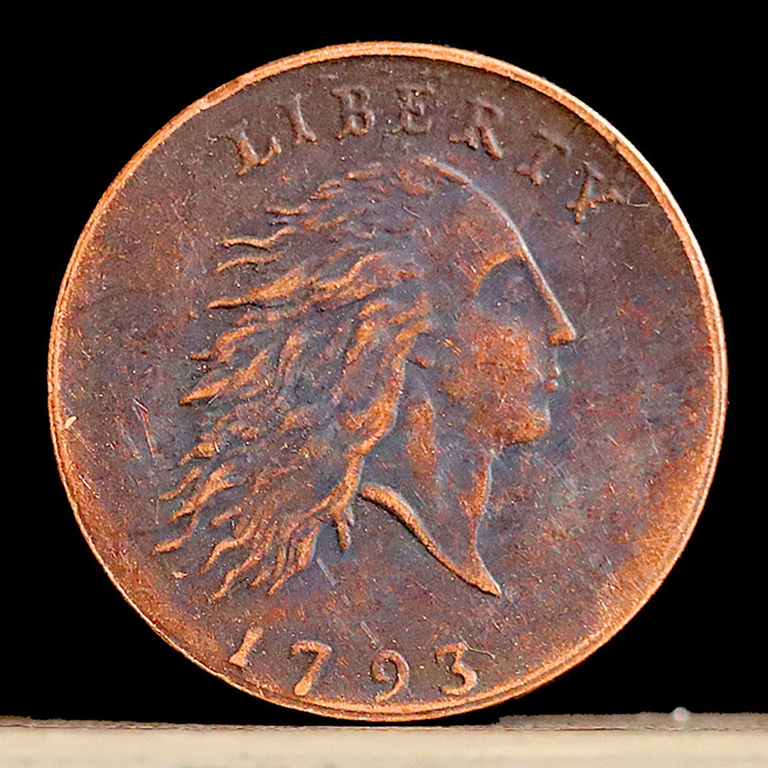 1793 Flowing Hair Large Cent AMERICA Without Periods Chain Reverse - Etsy