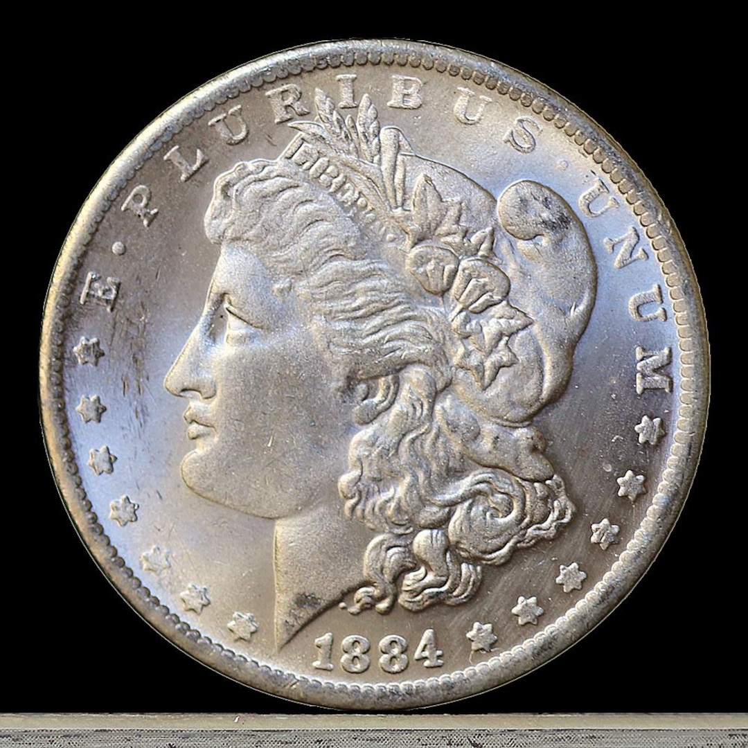 1884-CC Morgan Dollar Silver Plated Coin Modern RESTRIKE Token ...