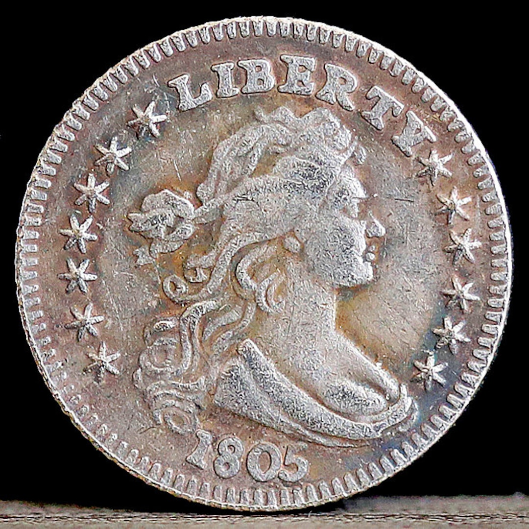 1805 Draped Bust Dime Early American Coin Silver Plated - Circulated - Etsy