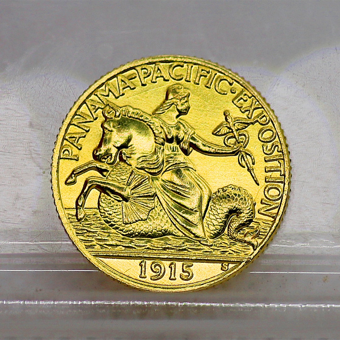 1915-S Panama-pacific Quarter Eagle Commemorative Gold Plated Coin - Uncirculated - Etsy