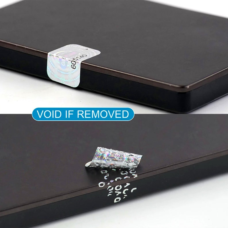 100 Security Hologram Stickers Serial Numbers Tamper Evident Genuine ...