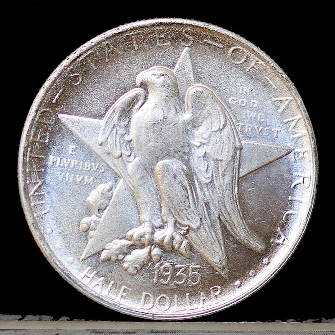 1935 Texas Commemorative Half Dollar Silver Plated Coin Uncirculated - Etsy