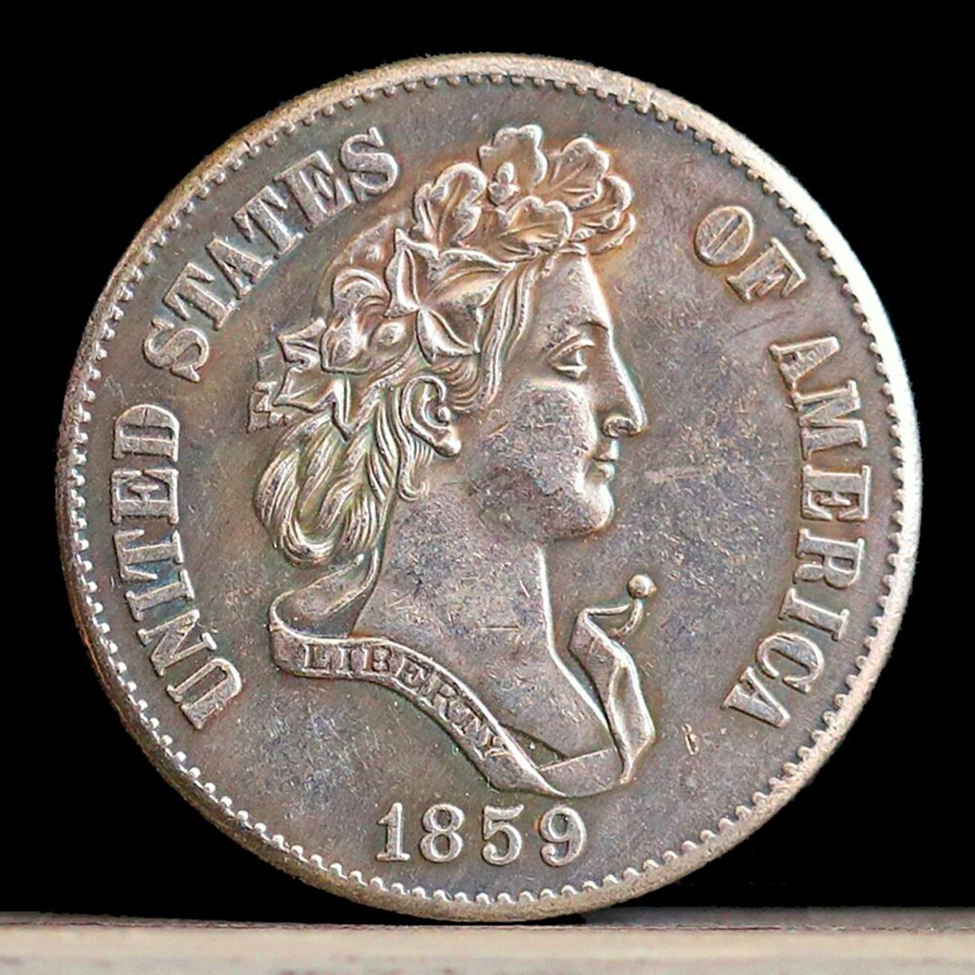 Pattern 1859 French Head Half Dollar Type 2 Silver Plated Coin ...
