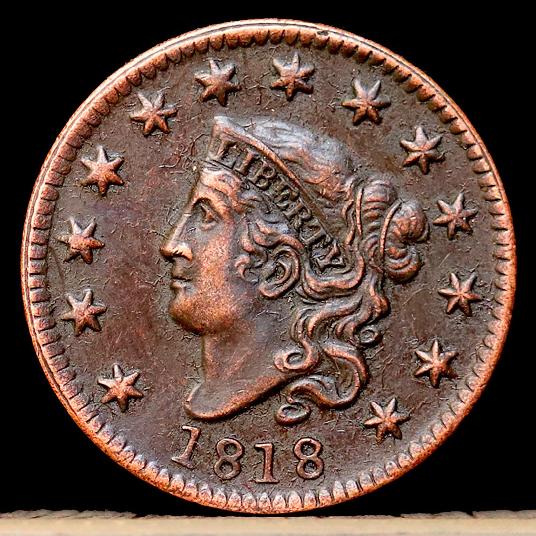 1818 Coronet Liberty Head Copper Large Cent - Circulated - Etsy