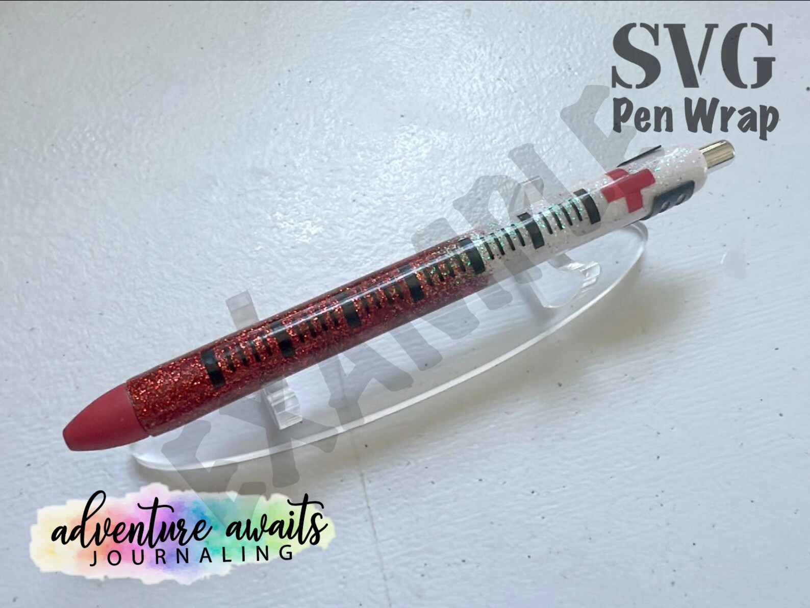 Syringe Pen Wrap SVG, Medical Pen Wrap SVG, Draw Blood Pen Wrap SVG - Etsy