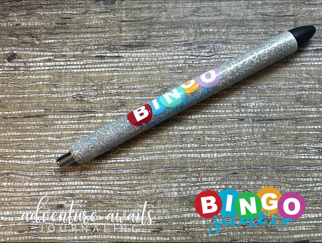 Bingo Glitter Pen, Bingo Junkie Pen, Casino Pen, Lucky Pen - Etsy