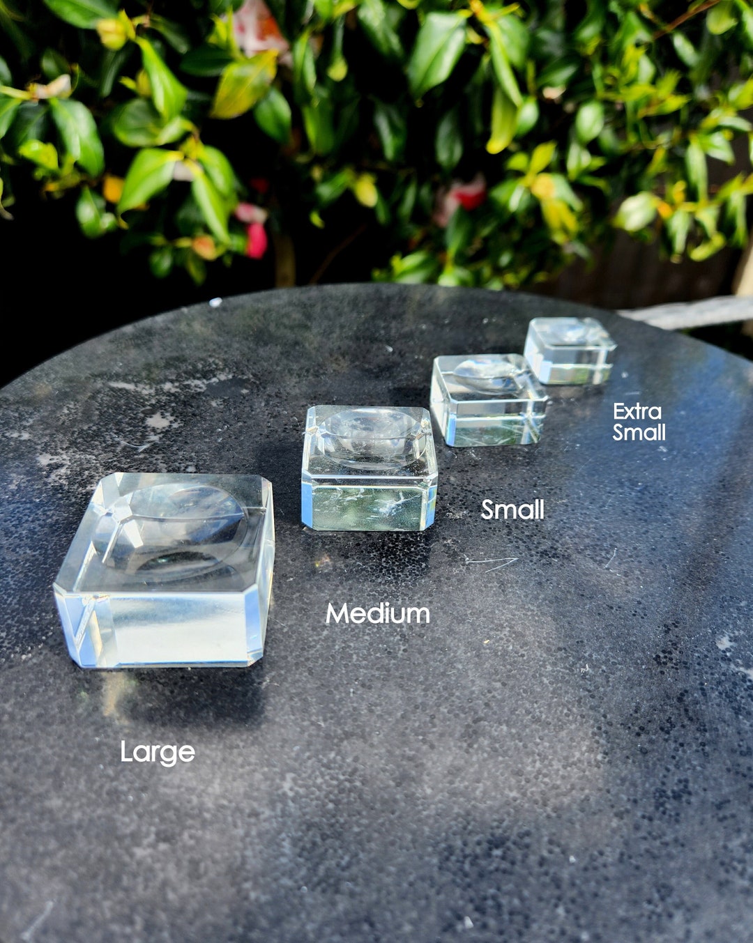 Crystal Sphere Stand, Glass Display Stand, Small Sphere Stand, Medium ...