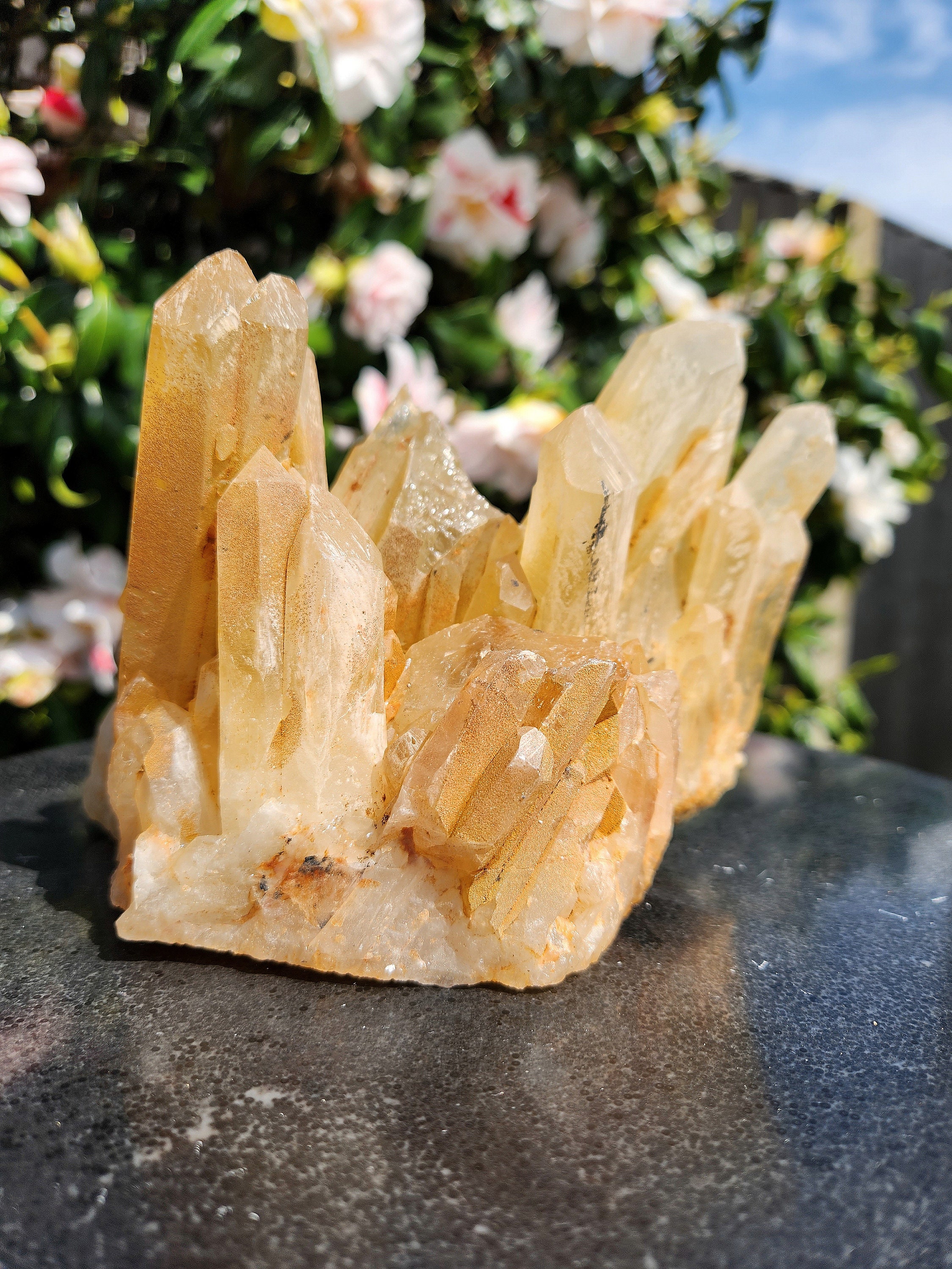 Natural Citrine Cluster, Raw Lemurian Citrine Crystal Cluster With ...